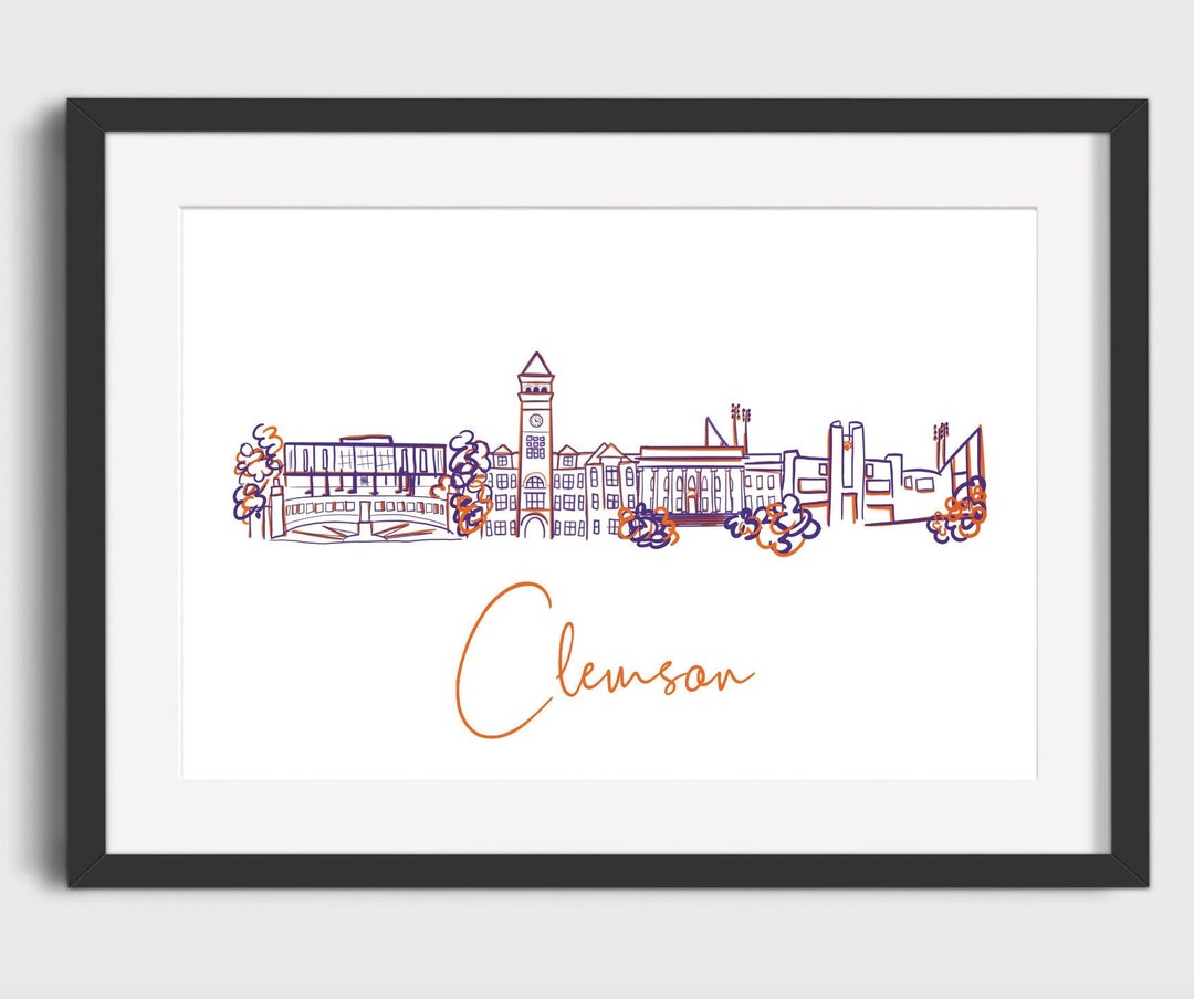 Clemson University Wall Art | Orange and Purple Clemson University ...