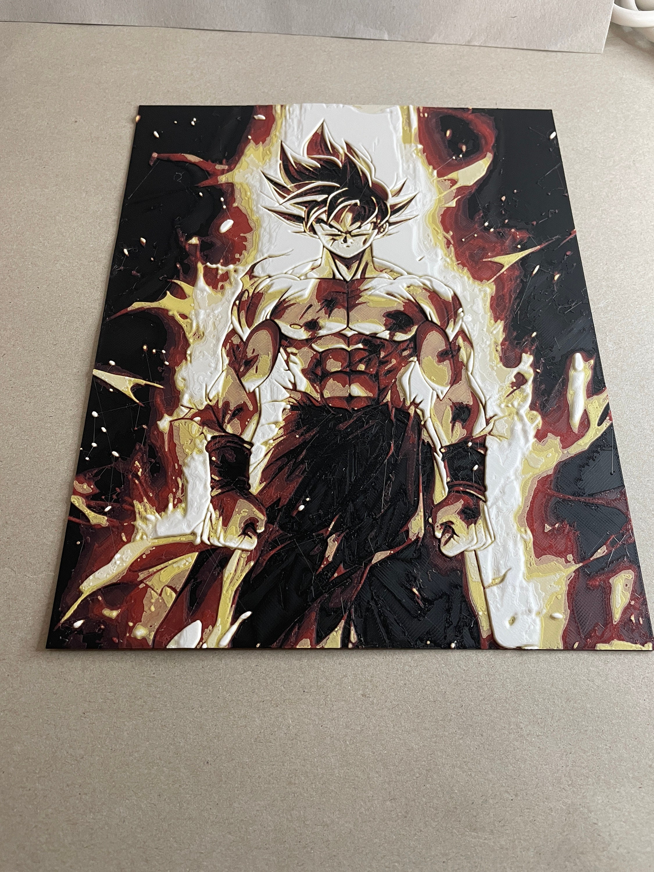 Goku Ascends: 3d-printed PLA Poster Channel the Power of a Saiyan in ...