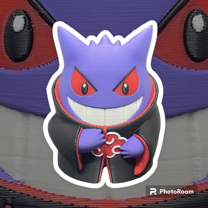 Akatsuki Naruto Gengar 3D Printed final Product No File - Etsy