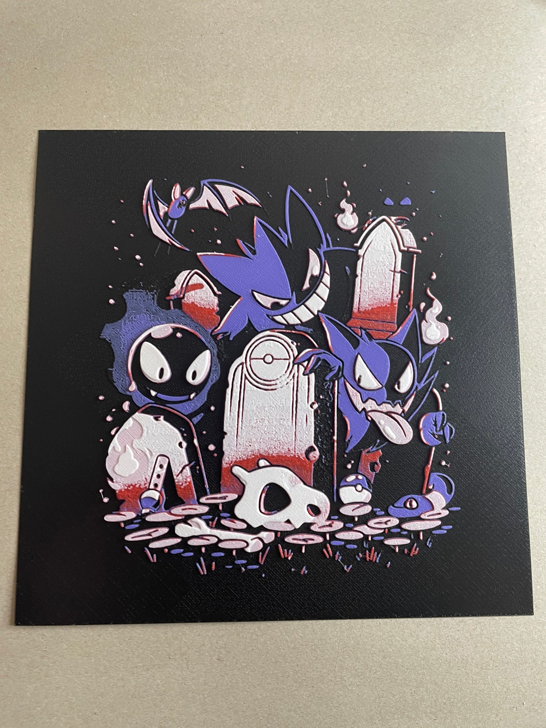 Gengar's Ghostly Evolution: 3d-printed PLA Poster Haunt Your Walls With ...