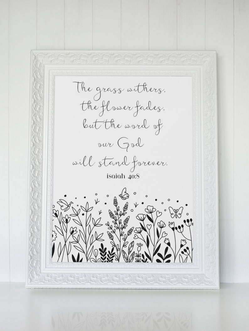 Printable Bible Verse Wall Art Scripture Digital Art Isaiah - Etsy