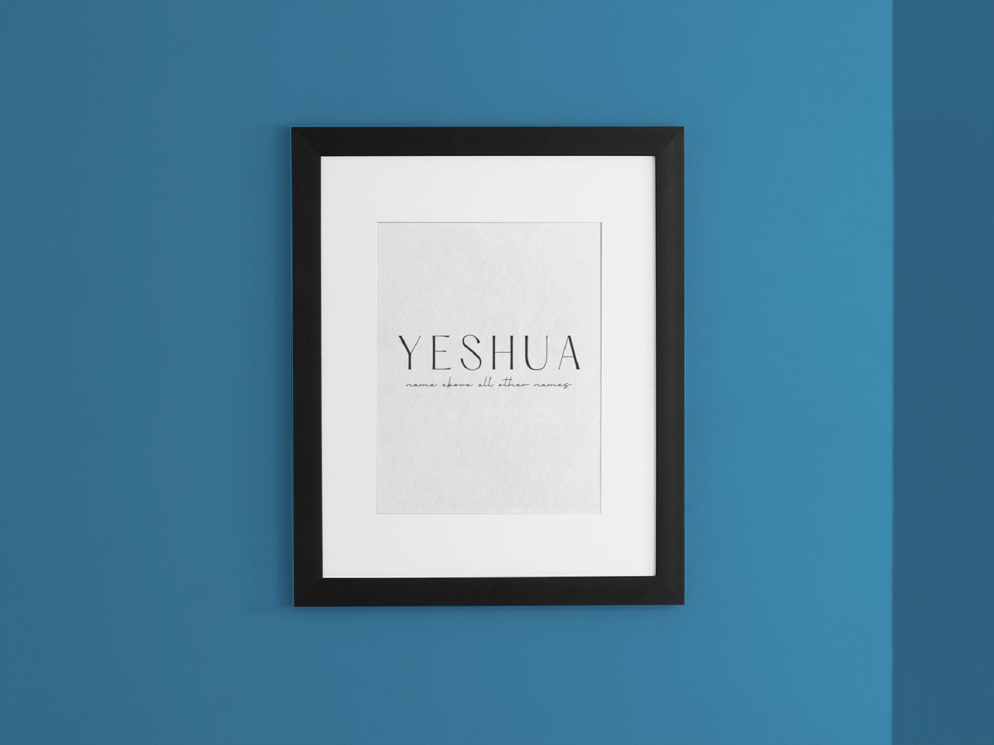 Printable Bible Verse Wall Art, Scripture Digital Art, Yeshua, Name ...