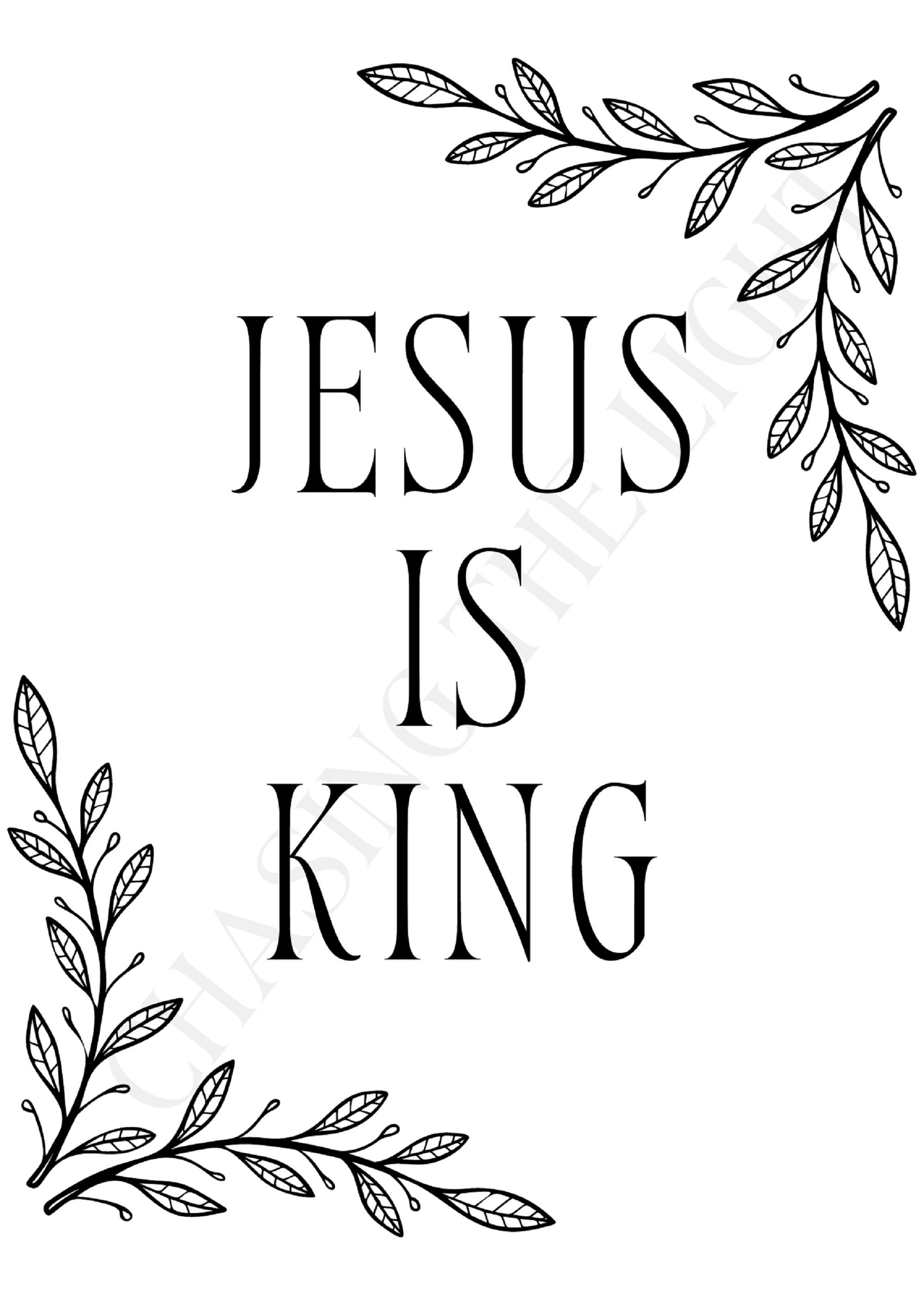 Jesus is King Printable Desk Art, Jesus Wall Art - Etsy