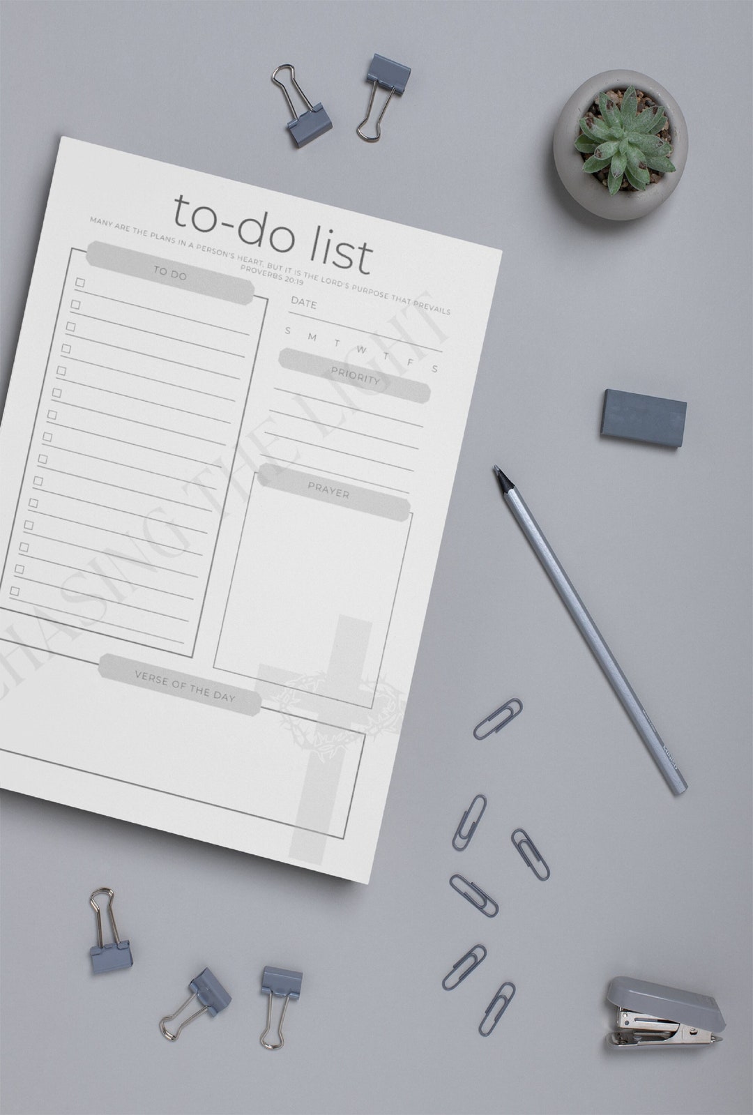 Blank to Do List, to Do List Template, Printable PDF, Christian to Do ...