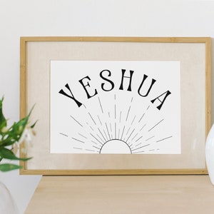 Printable Yeshua Art, Digital Biblical Yeshua Wall Print - Etsy