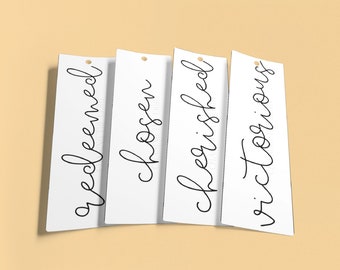 Follower of Christ Bookmarks Printable Scripture Bookmark Set | Etsy