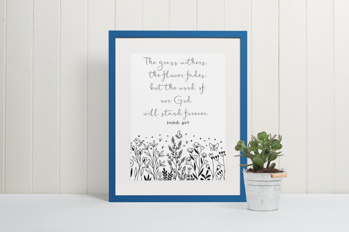 Printable Bible Verse Wall Art Scripture Digital Art Isaiah - Etsy