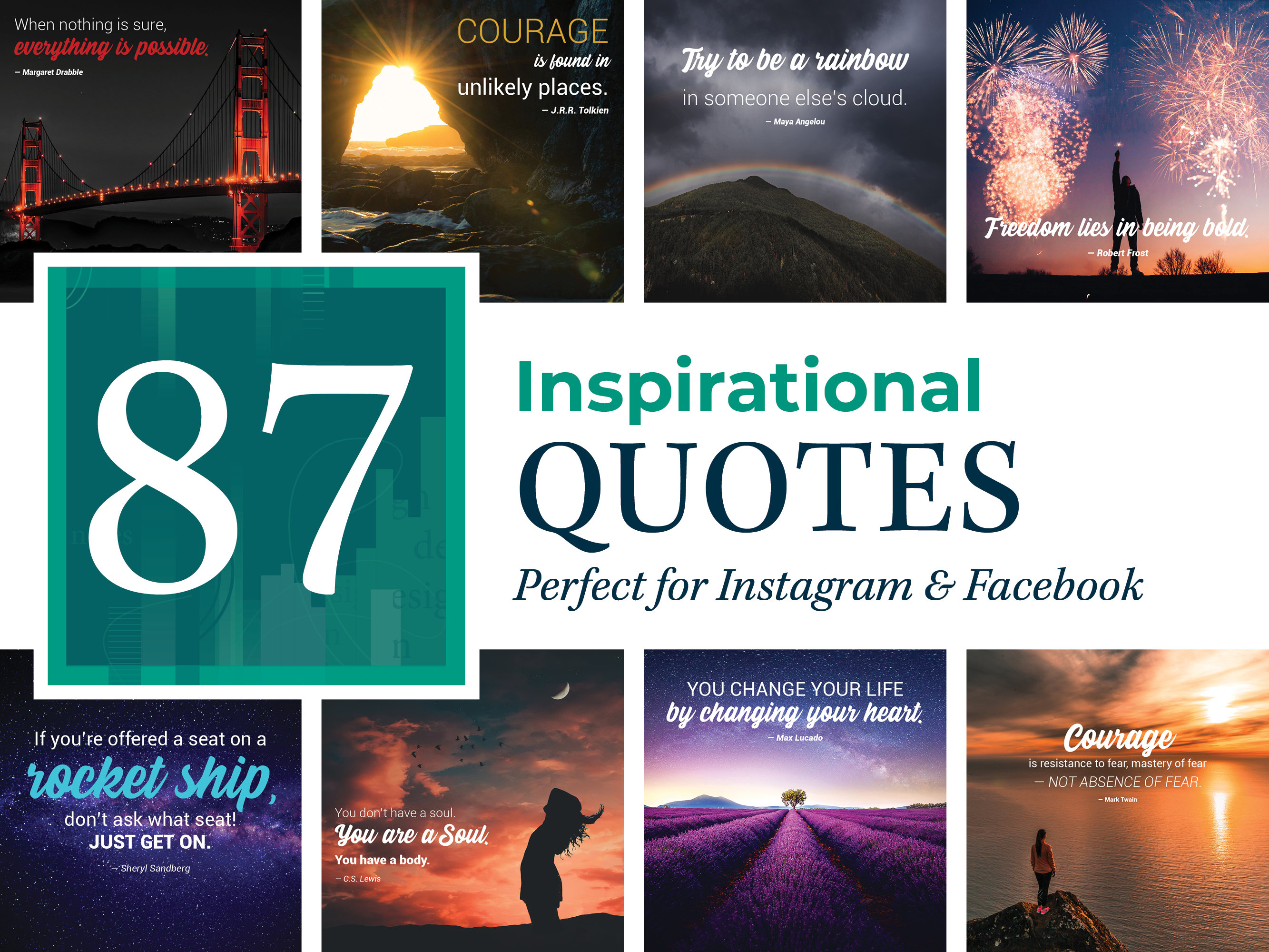 87 Inspirational Quotes for Instagram & Facebook - Etsy