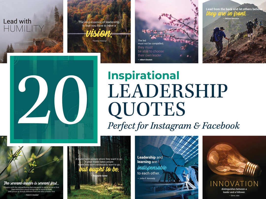 20 Inspirational Quotes on Leadership for Instagram & Facebook - Etsy