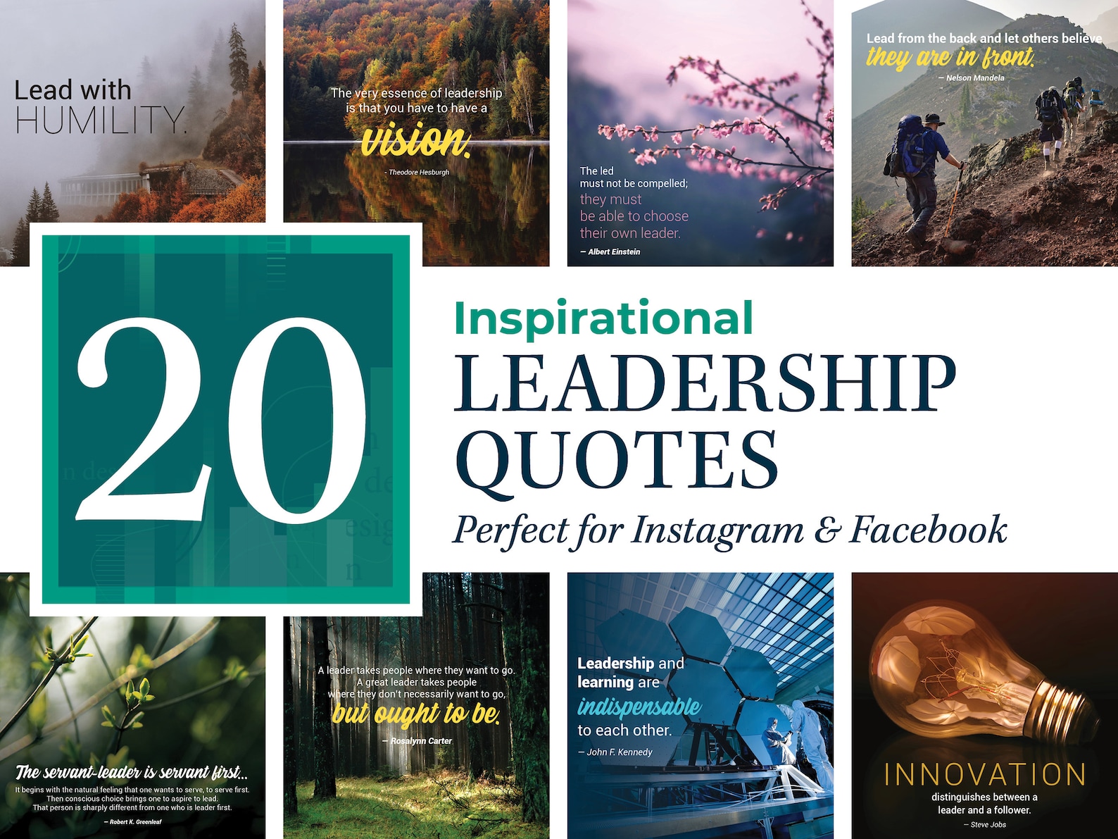 20 Inspirational Quotes on Leadership for Instagram & Facebook - Etsy