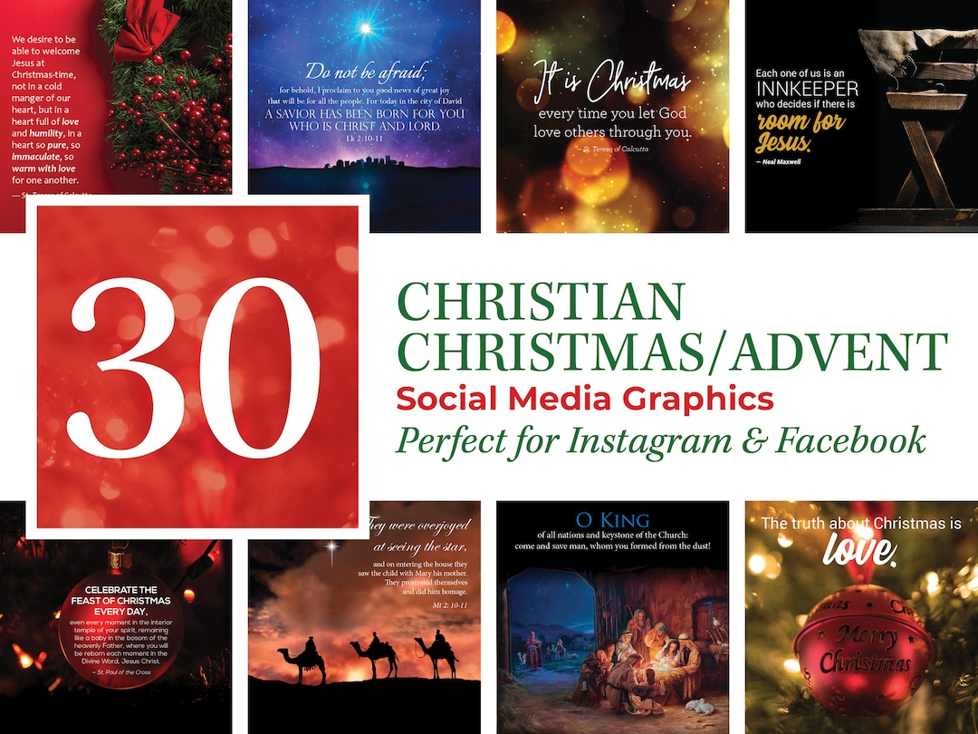 30 Christian Instagram & Facebook Posts for Christmas - Etsy