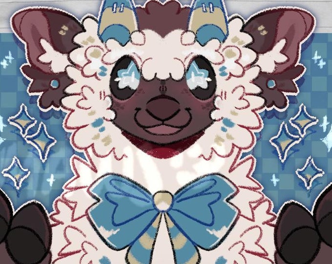 Star Plush Sheep / Goat Hybrid Furry Fursona Adoptable ← - Etsy