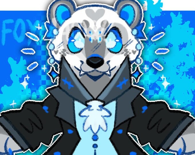 Ice Vampire Polar Bear Chibi Furry Fursona Adoptable ← - Etsy