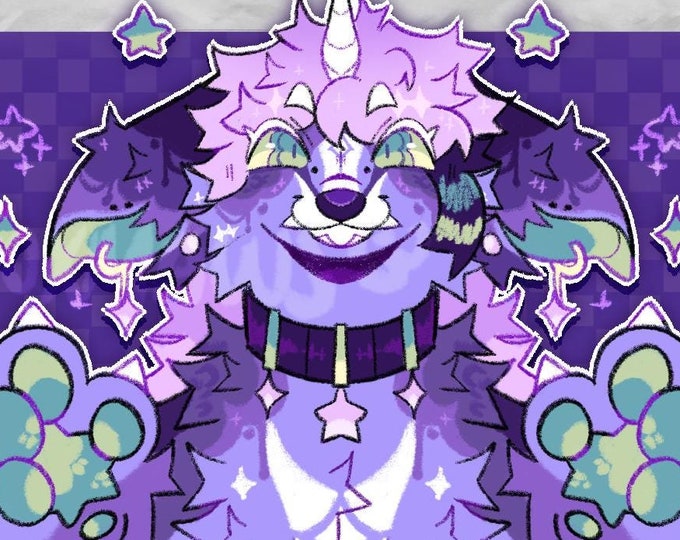 Dreamcore Scene Uni Sparkledog Puppy Furry Fursona Adoptable ← - Etsy