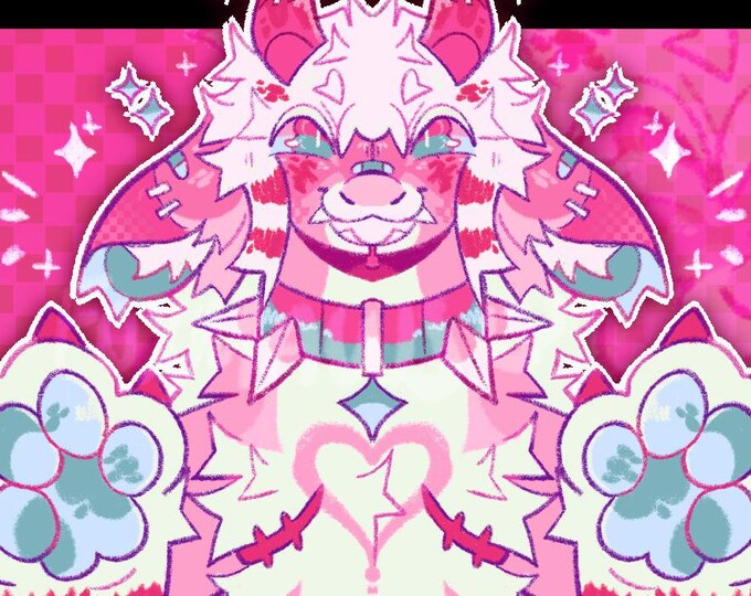 Plush Scenecore Sparkle Angel Dragon Furry Fursona Adoptable ← - Etsy