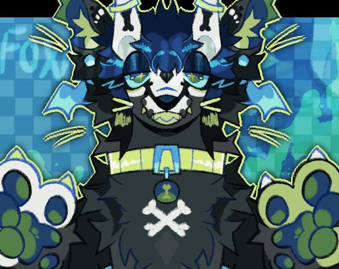 Punk Scenecore Emo Winged Feline Furry Fursona Adoptable ← - Etsy