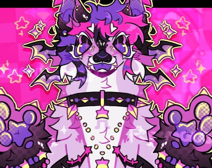 Scenecore Sparkle Bat Hybrid Furry Fursona Adoptable ← - Etsy
