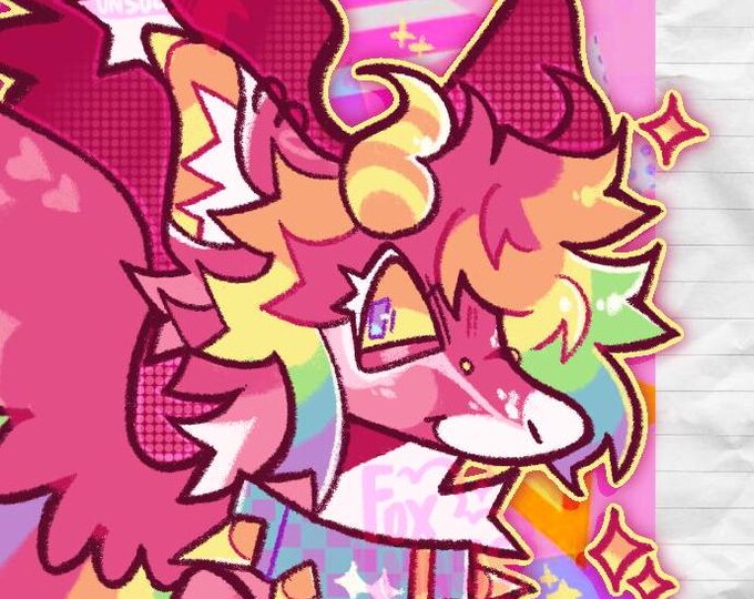 Rainbow Kidcore / Scenecore Angel Dragon Furry Fursona Adoptable ← - Etsy