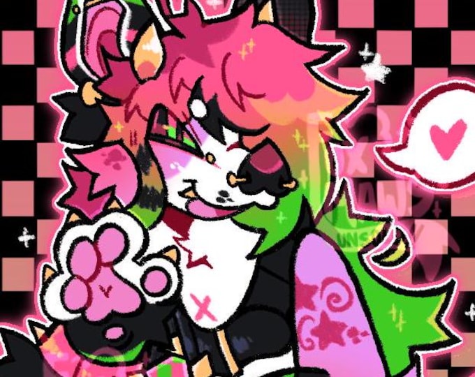 Emo Scenecore Bat Hybrid Furry Fursona Adoptable ← - Etsy