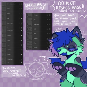 OLD Chibi Furry Base Pack - 120+ Options and Different Species !! ← - Etsy