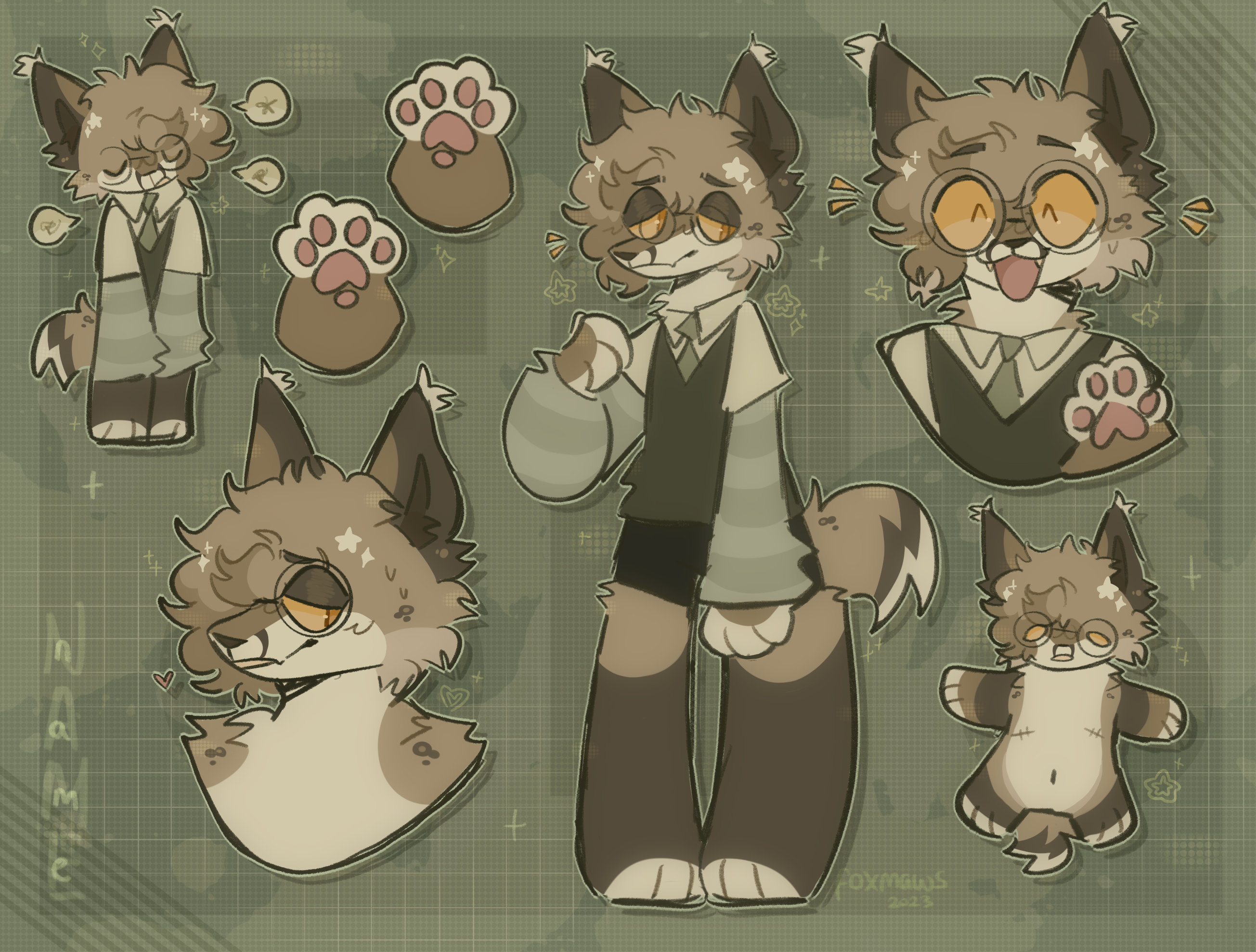 ON HOLD Vintage Fox Furry Fursona Oc Adoptable with Full Ref - Etsy