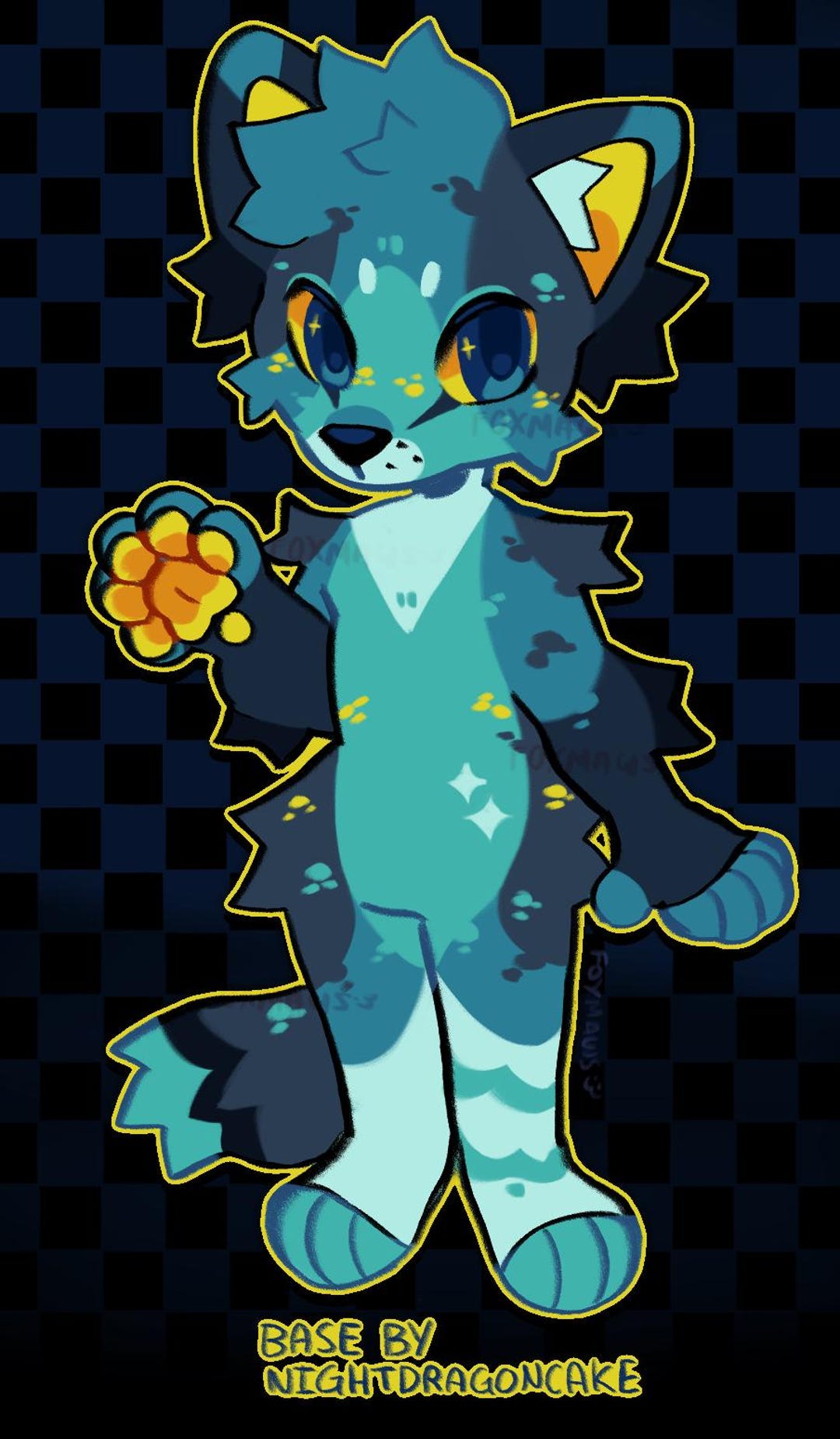 Splotchy Blue Dawg / Canine Hybrid Furry Fursona Adoptable - Etsy