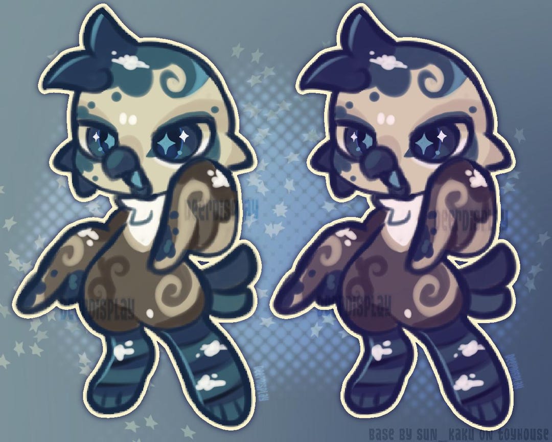 Sea Swirl Bird / Cockatiel Hybrid Furry Fursona OC Adoptable ! - Etsy