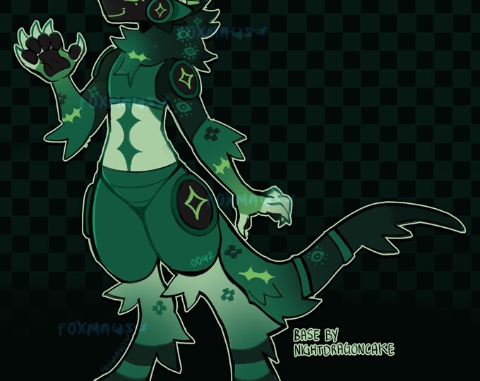 Webcore Computer Glitch Protogen Furry Fursona Adoptable ← - Etsy
