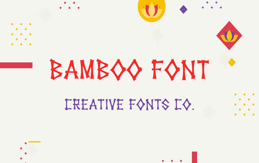 Bamboo Font | Creative Fonts Co. - Etsy