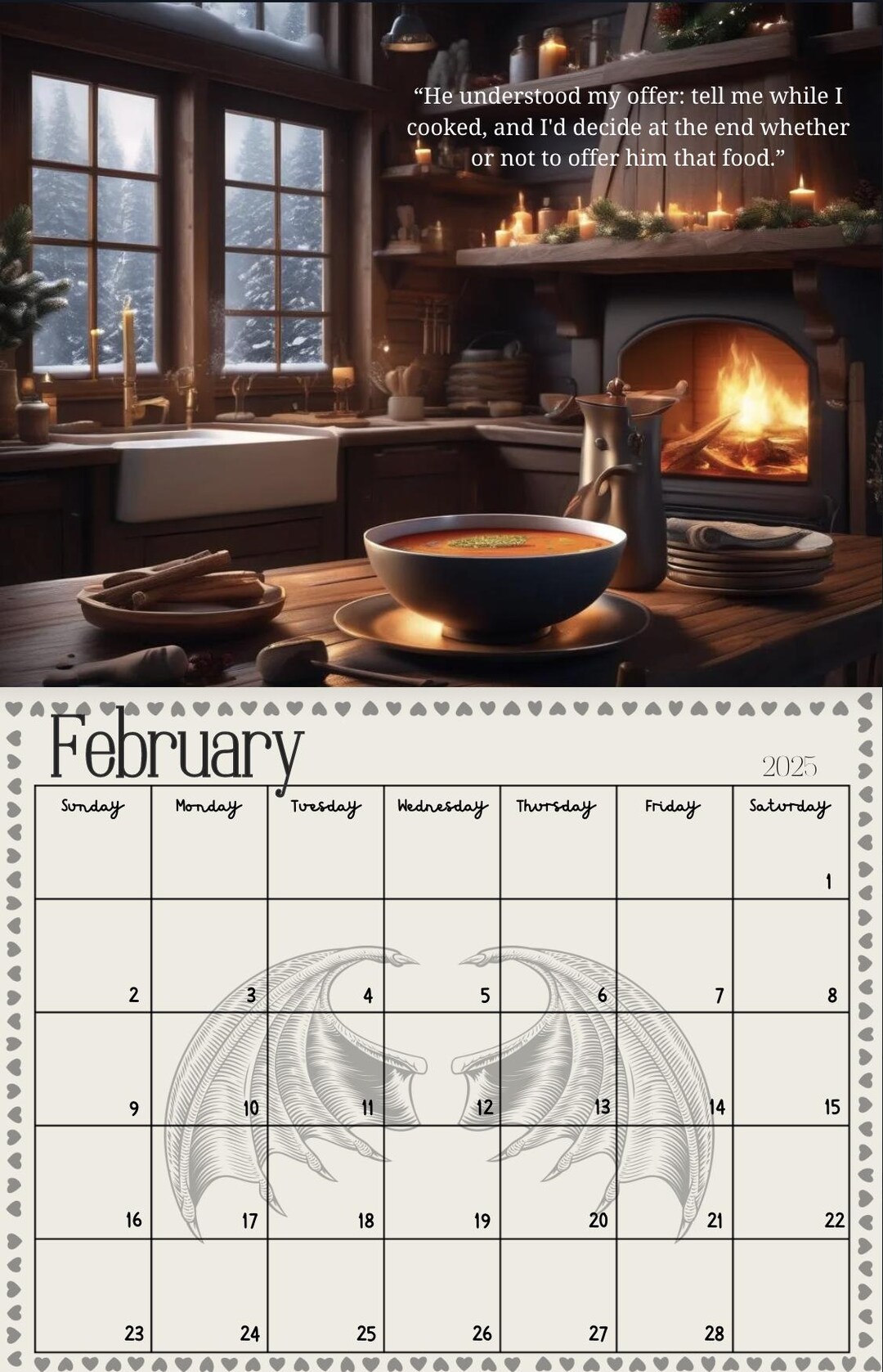 ACOTAR Inspired 2025 Calendar - Etsy Canada