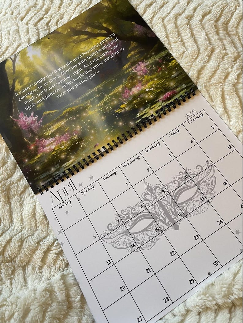 Printable ACOTAR Inspired 2025 Calendar - Etsy