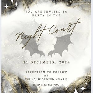 Printable ACOTAR Inspired Invitations - Etsy