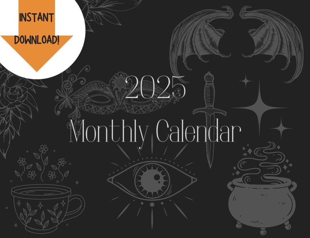 Printable ACOTAR Inspired 2025 Calendar - Etsy