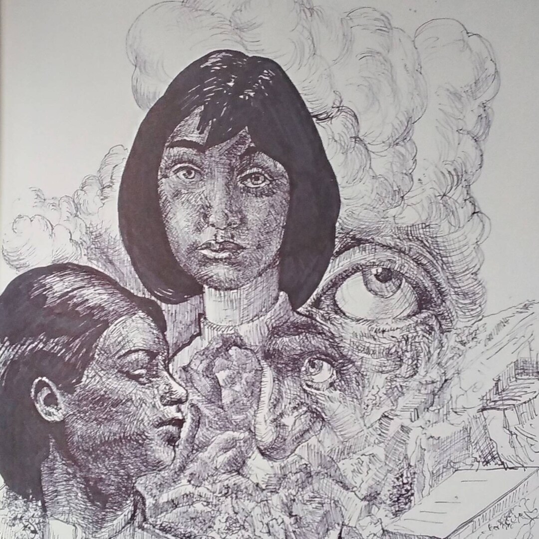 Portrait Ink Drawings, Many Faces, 8 in X 10 in Print Ink Drawing - Etsy