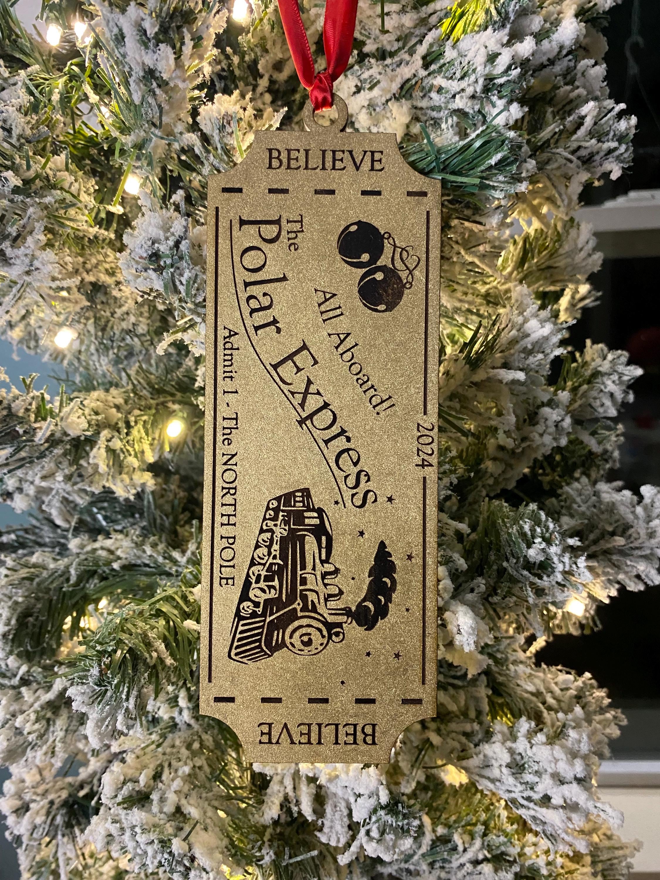 Polar Express Golden Ticket Ornament - Etsy