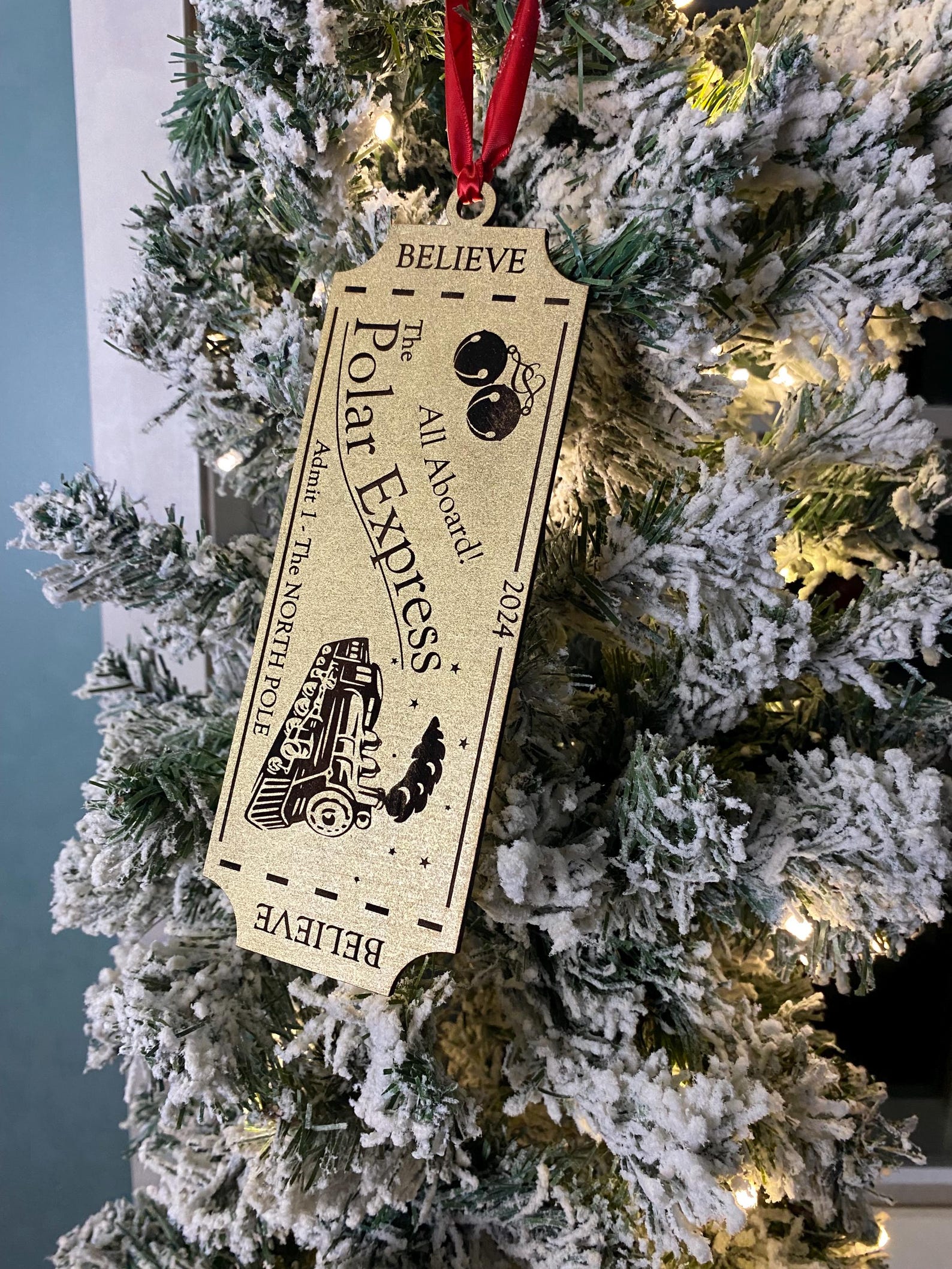Polar Express Golden Ticket Ornament - Etsy
