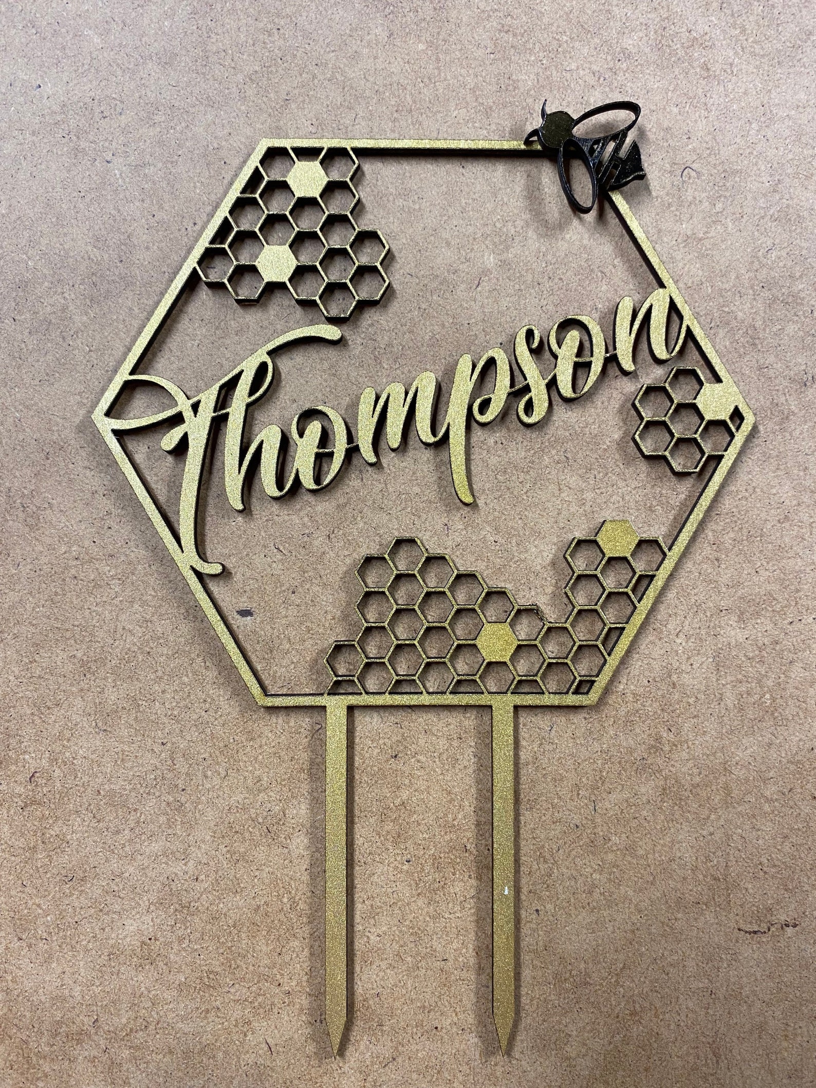 Honey Bee Cake Topper Custom Options Available - Etsy