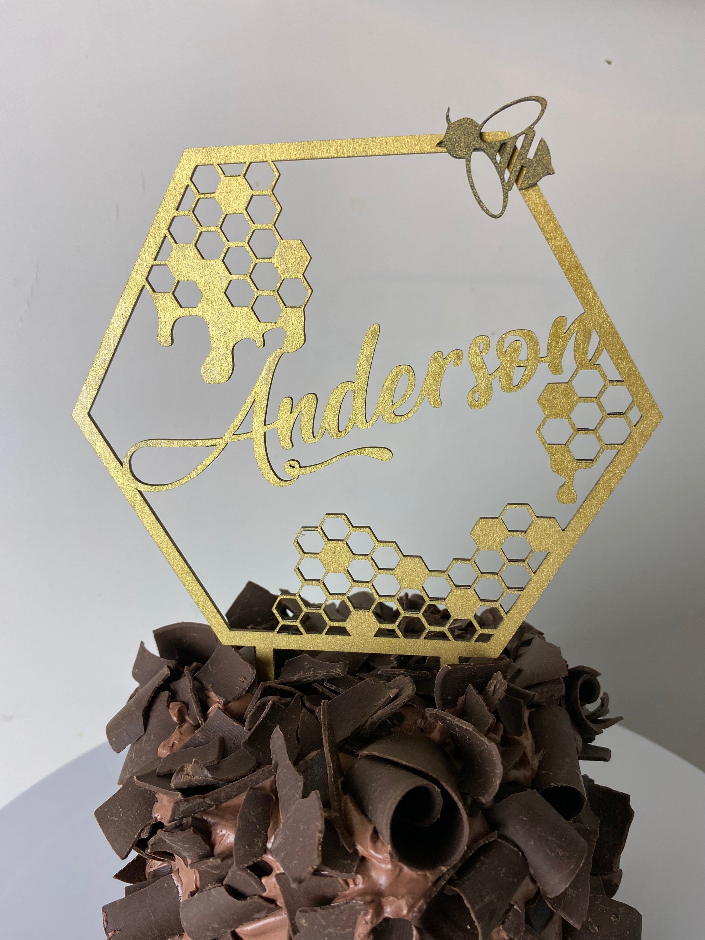 Honey Bee Cake Topper Custom Options Available - Etsy
