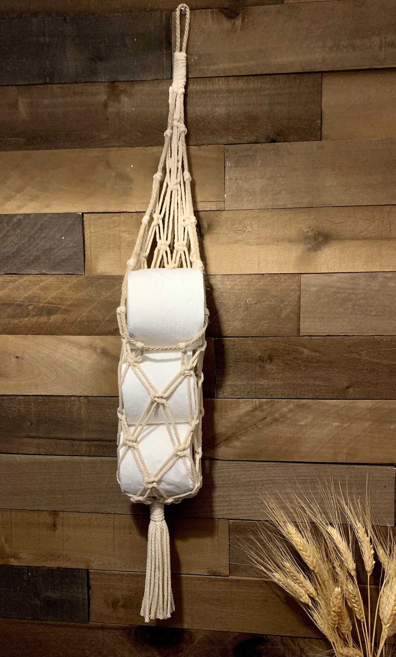 Macrame Toilet Paper Storage/ Boho Bathroom Decor/macrame Roll Storage ...