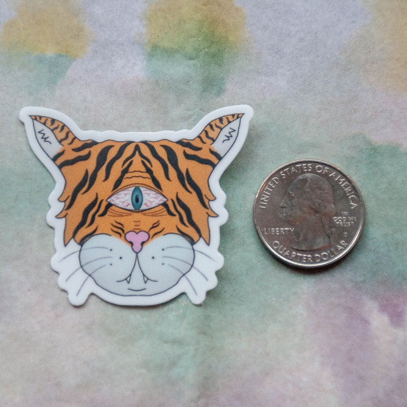 Tiger - Vinyl Sticker - Animal - Etsy