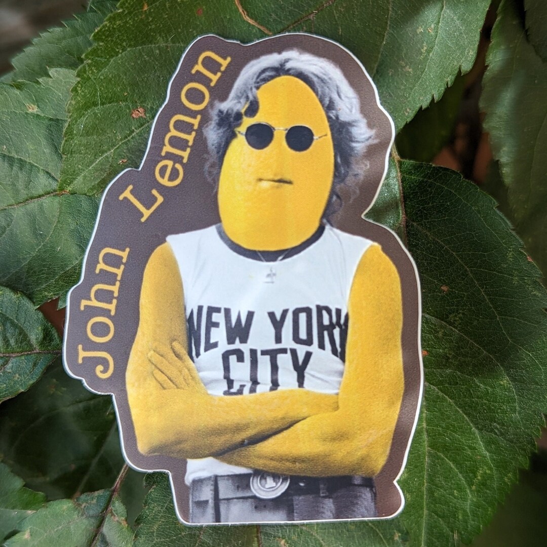 John Lennon - Vinyl Sticker - Punny - Historical Figure - Etsy