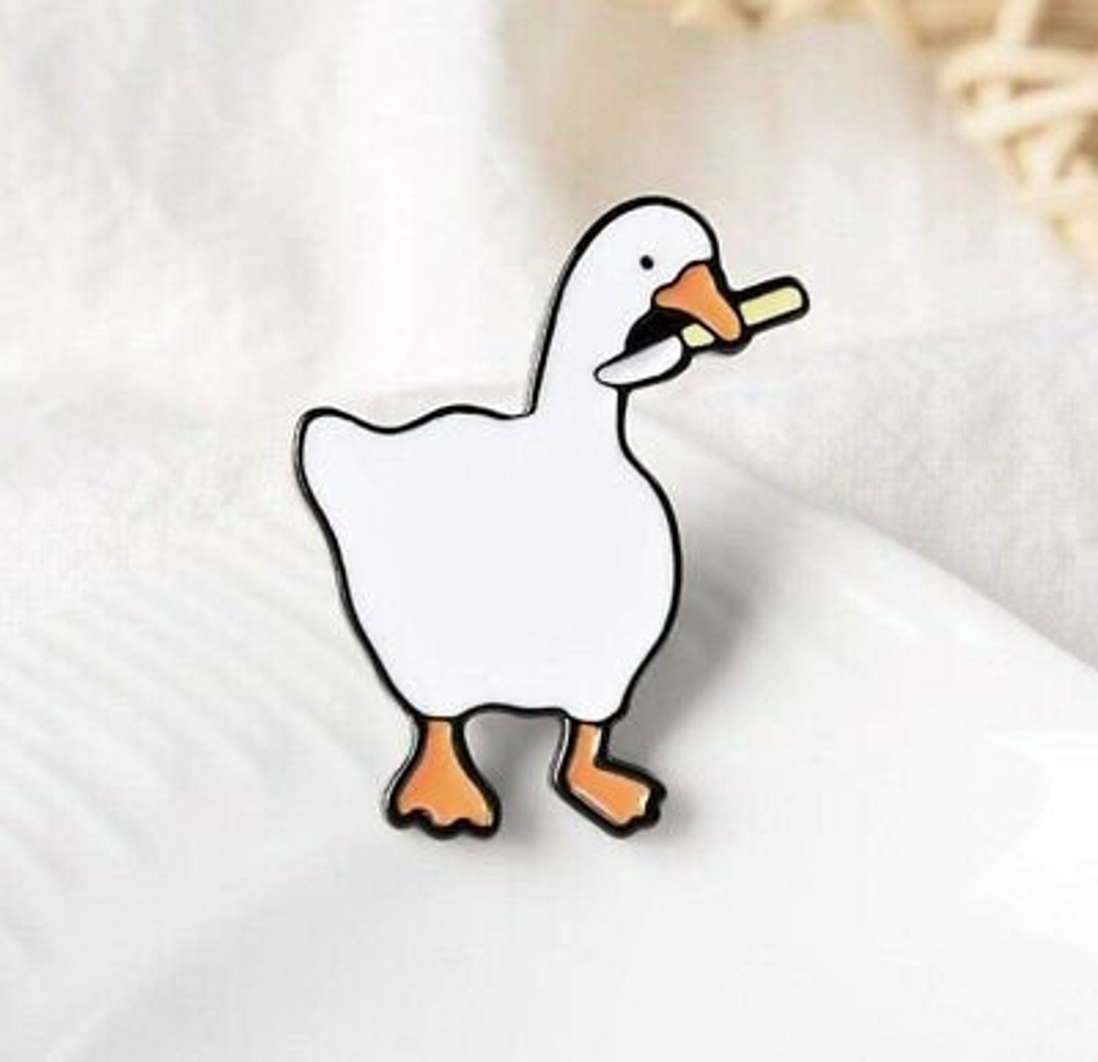 Goose With Knife Enamel Pin - Etsy