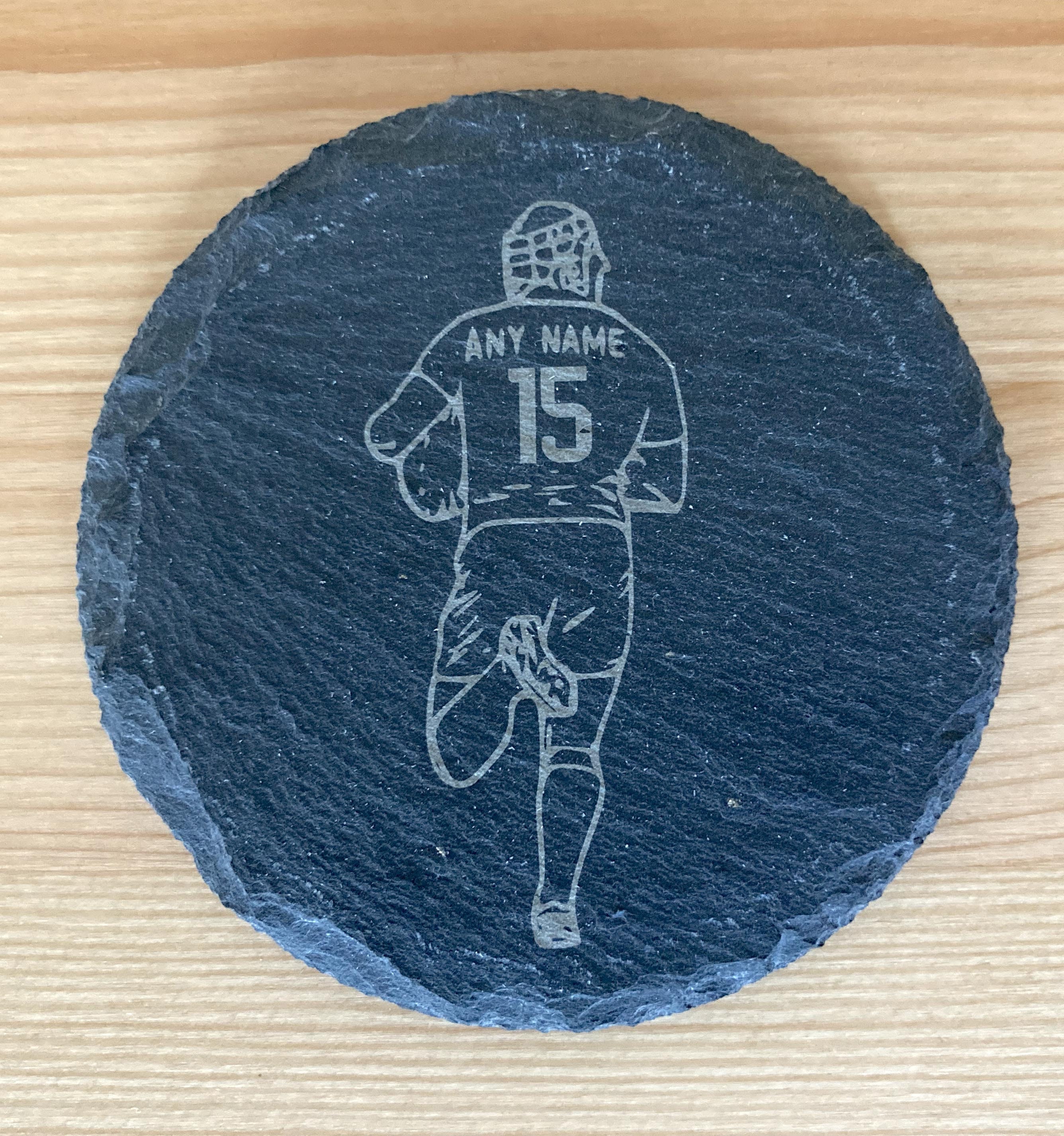 Personalised Slate Rugby Coaster Any Name and Number - Etsy UK