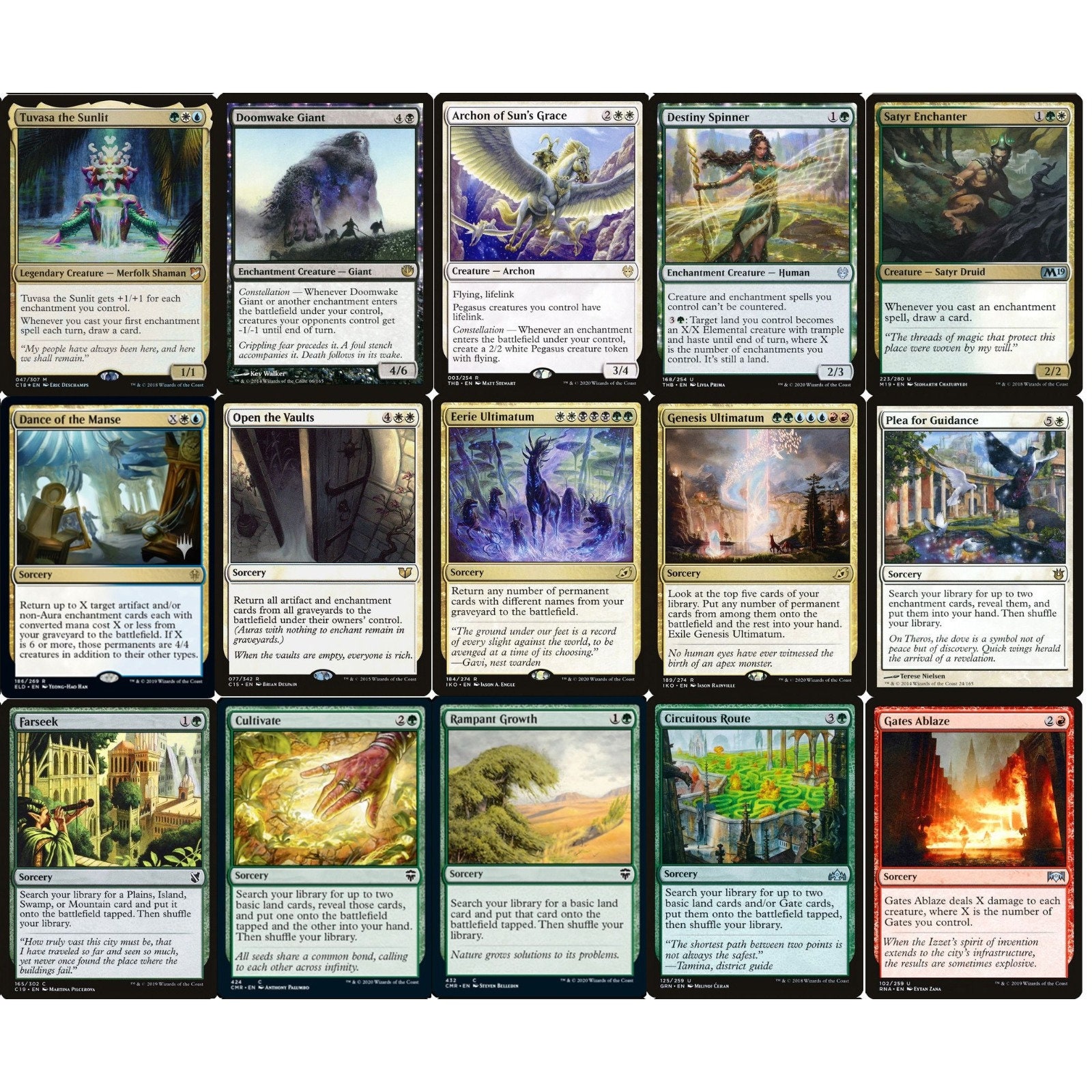 Commander Shrine Tribal Enchantment Deck Jodah 5 Color - Etsy