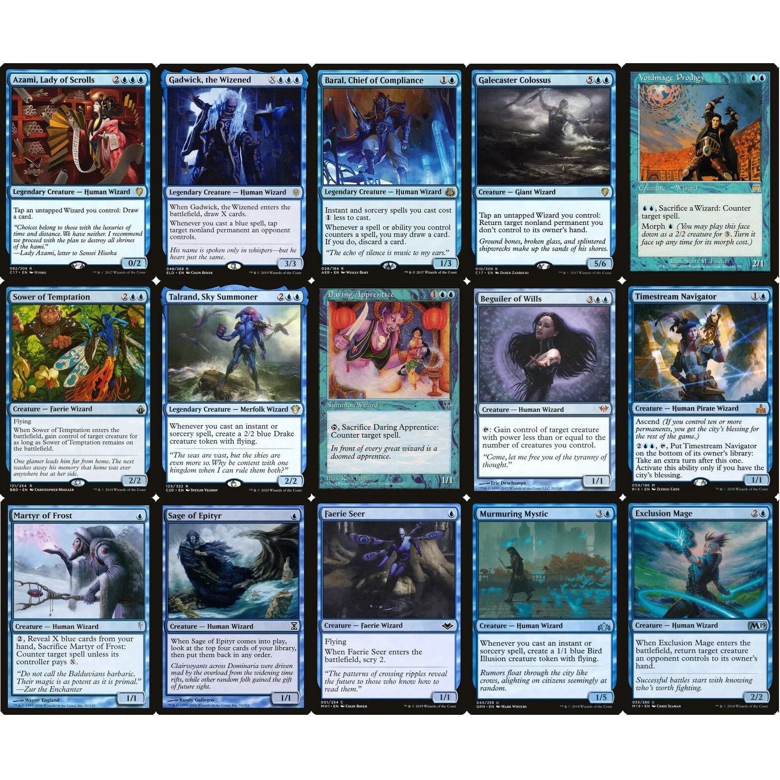 Commander Wizard Deck - EDH - Azami - Mono Blue -100 Card - MTG NM/M - Etsy
