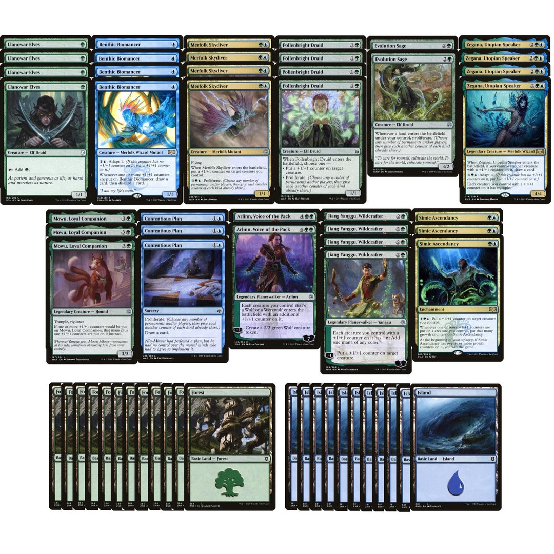 ELITE Proliferate Deck - Green Blue - 60 Card - Ready to Play - MTG NM ...