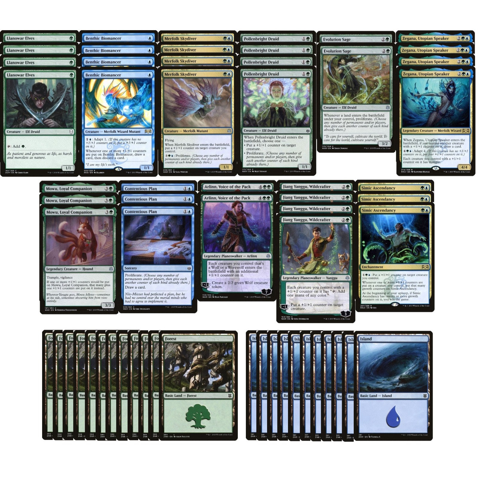 ELITE Proliferate Deck - Green Blue - 60 Card - Ready to Play - MTG NM ...