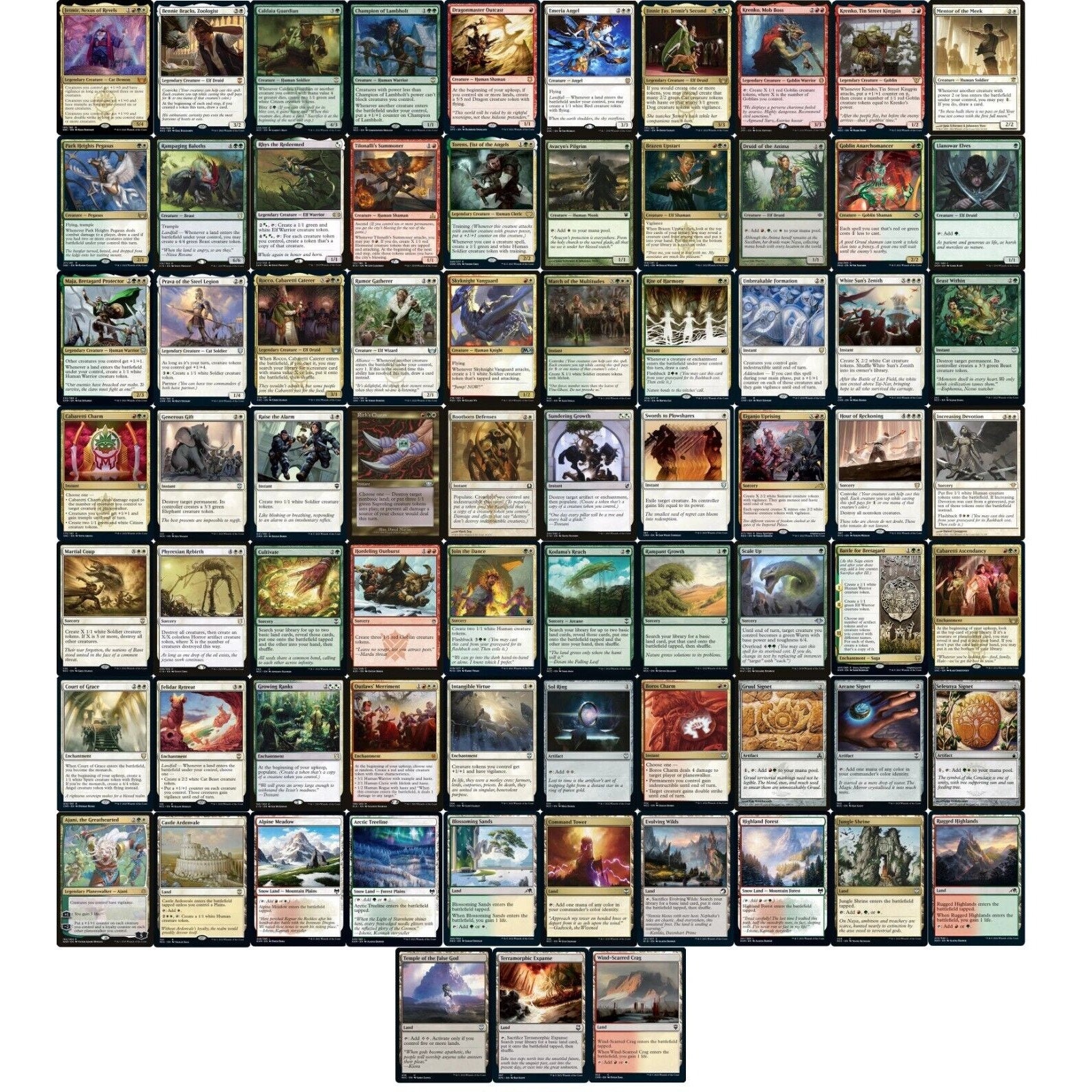 Commander Naya Jetmir Creature Deck Red Green White EDH - Etsy