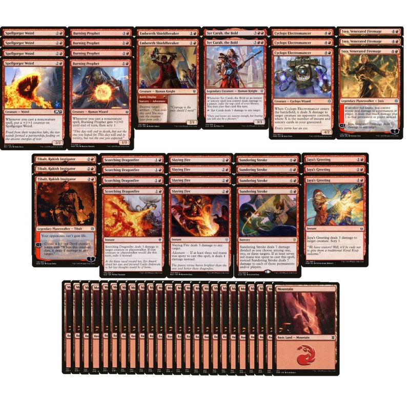 Red Burn Deck - Aggressive - Very Powerful - 60 Card - Modern MTG NM/M ...