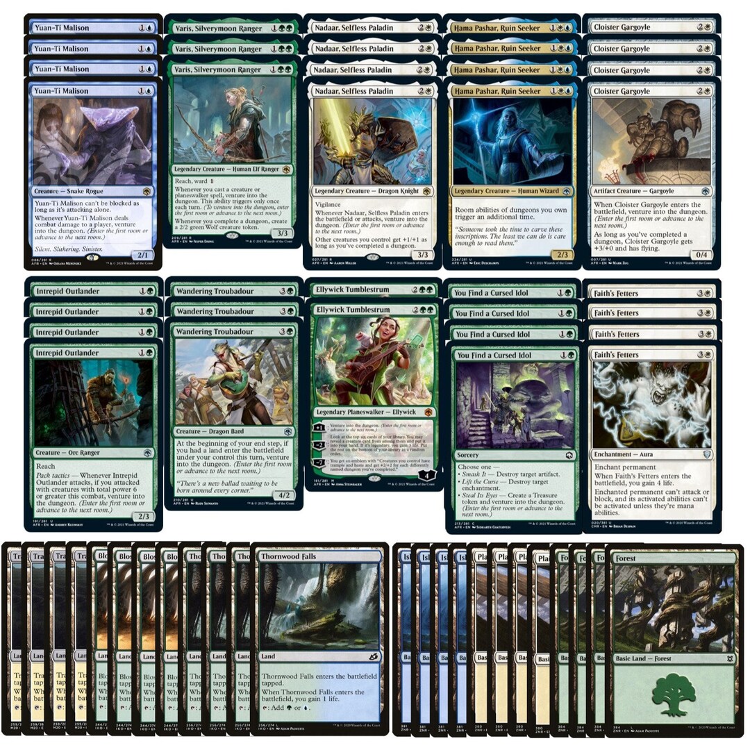 Elite Venture Dungeon Deck - Bant - Blue White Green - Powerful - 60 Card - MTG! - Etsy